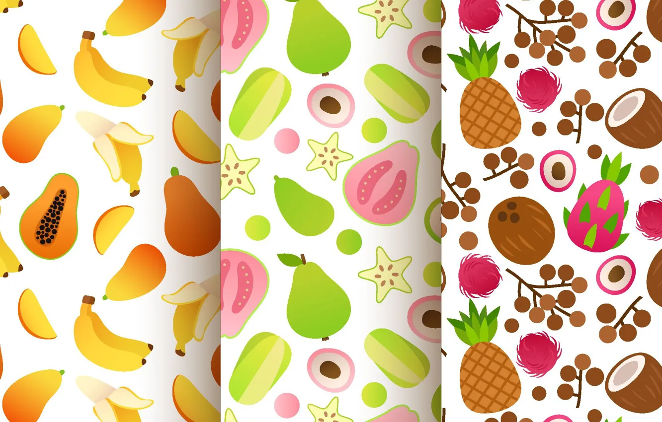 Wallpaper white, background, texture, fruit, design, patterns, fruit ...