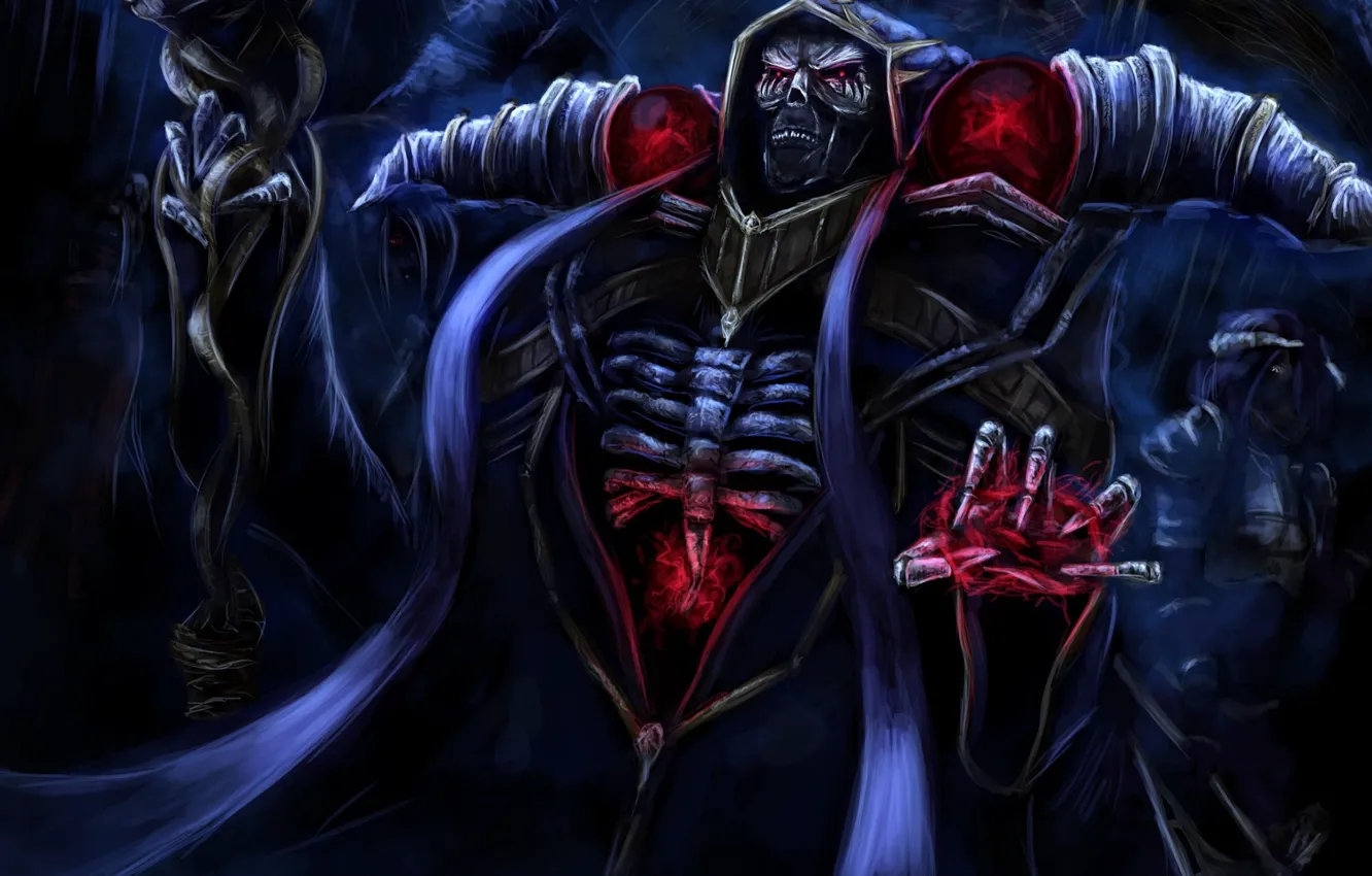 Wallpaper skeleton, mantle, Overlord, The Lord for mobile and desktop ...