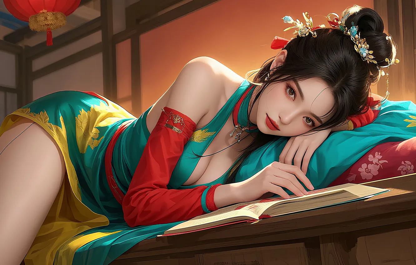 Wallpaper girl, sexy, woman, AI CG for mobile and desktop, section ии арт, resolution 3840x2160 ...