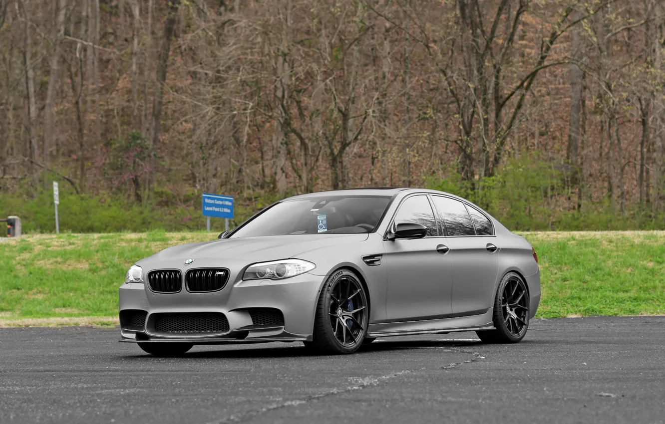 Wallpaper Matte grey, M5, F10, Parking images for desktop, section bmw ...