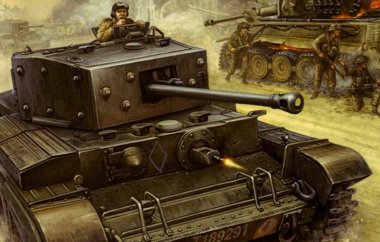 Wallpaper war, figure, tank, Flames of War, Cromwell, MkVIII for mobile ...
