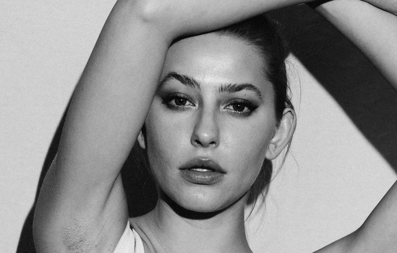 Wallpaper girl, model, black and white, Evgeny Balezin for mobile and ...