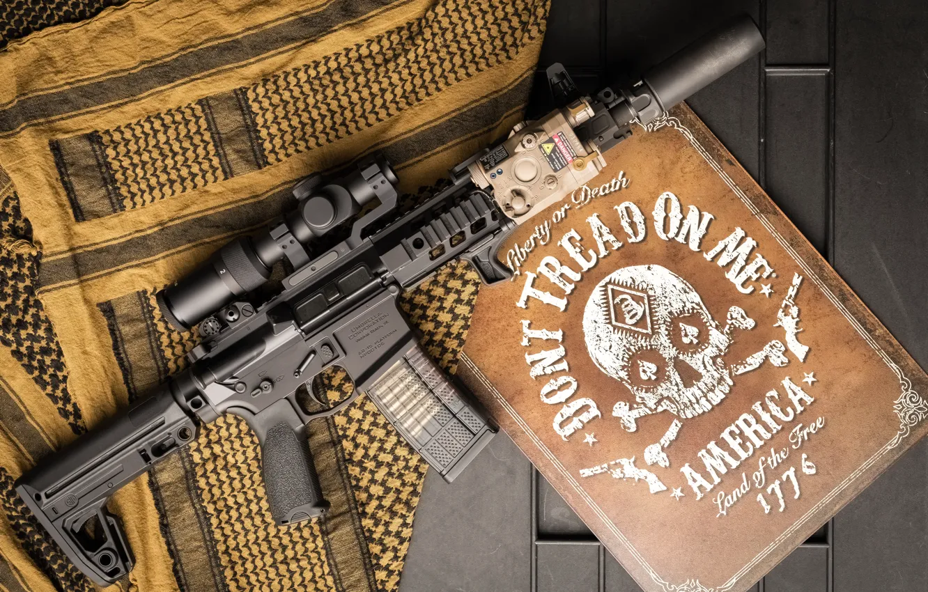 Wallpaper background, rifle, assault, AR-15, semi-automatic for mobile ...