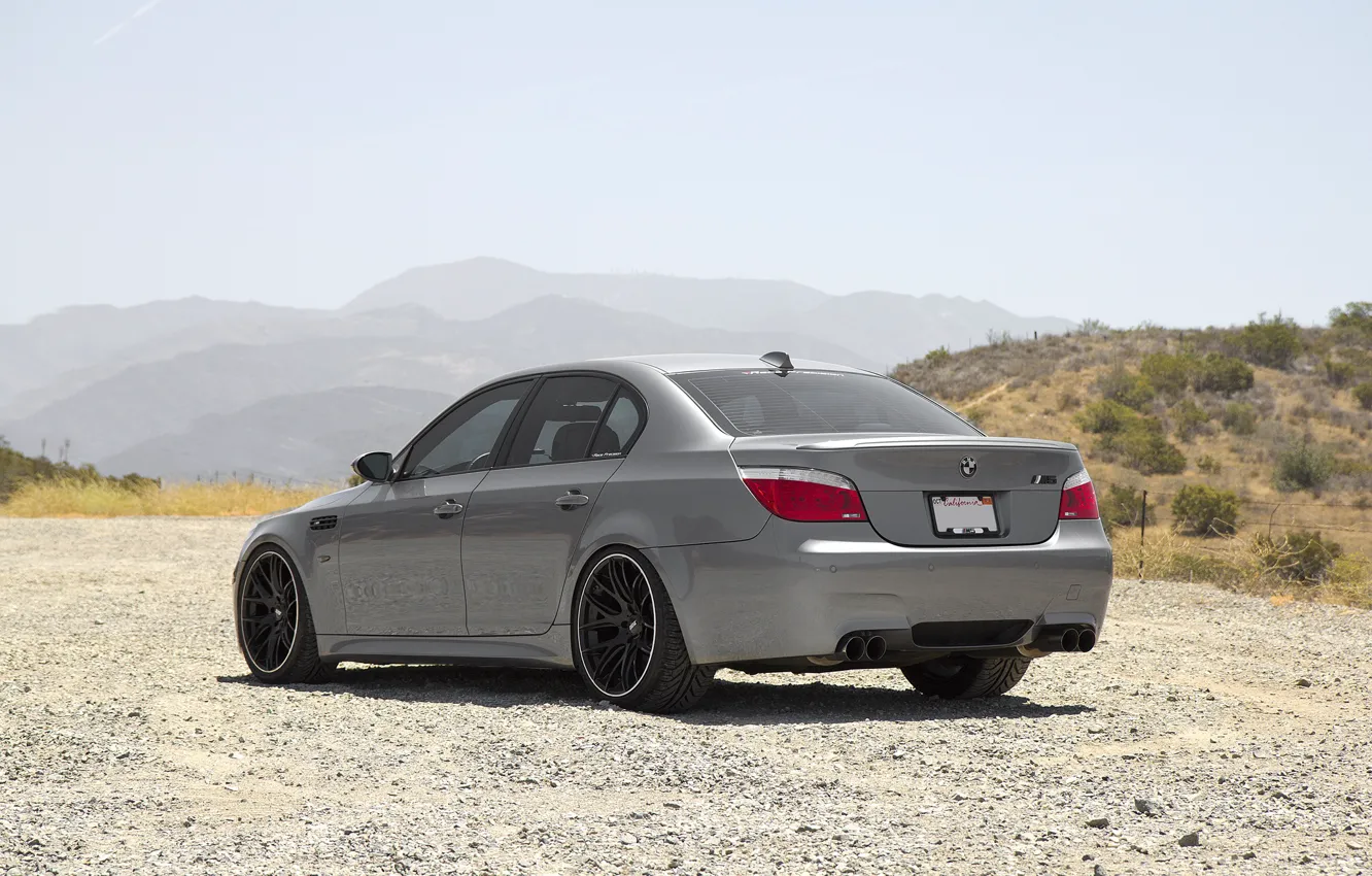 Wallpaper Black, Grey, Rear view, E60, Wheels, M5 for mobile and ...