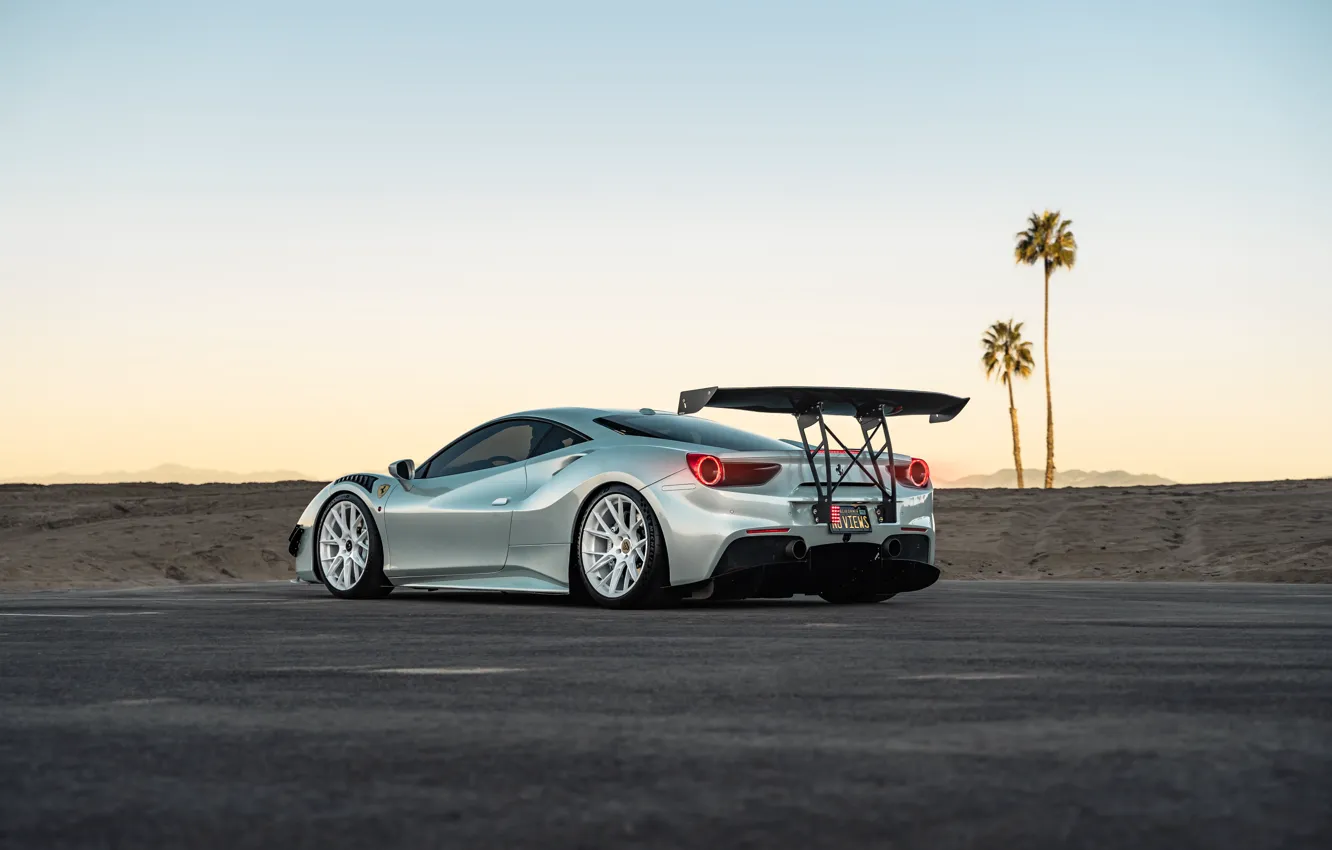 Wallpaper Ferrari, rear view, 488 for mobile and desktop, section ...