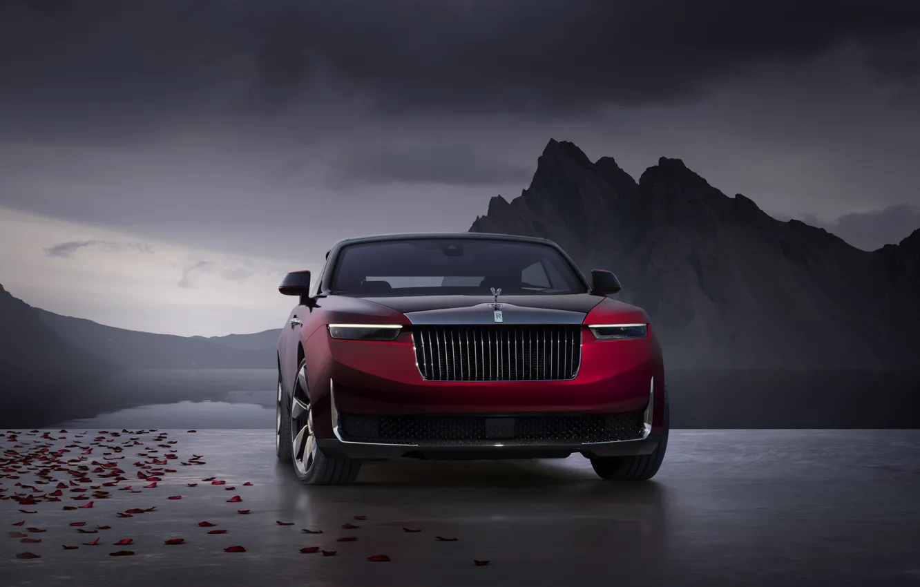 Wallpaper Rolls-Royce, front view, Rolls-Royce La Rose Noire Droptail ...