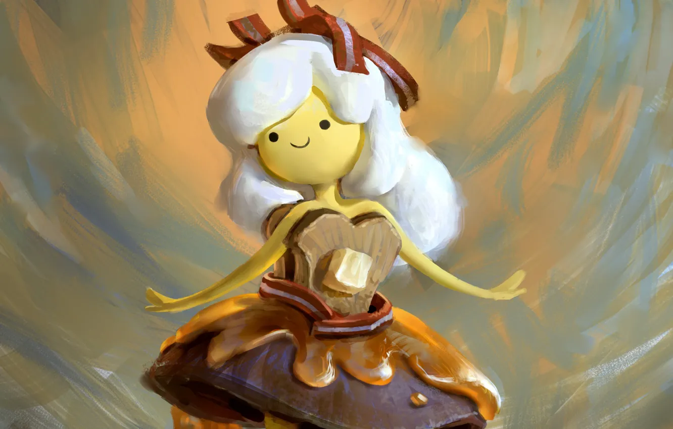 Wallpaper girl, art, bacon, Adventure Time, Mike azevedo, Breakfast ...