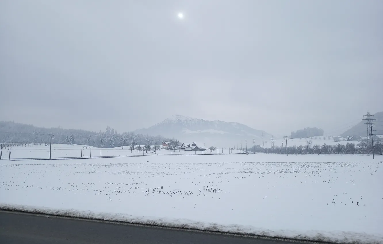 Wallpaper Switzerland, Alps, the Canton of Zug, mount Rigi, the village ...