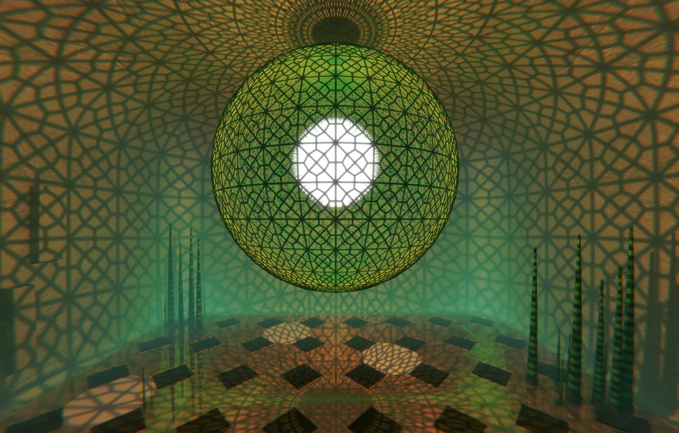 Wallpaper fantasy, grid, render, shadows, surrealism, blender3d, 3dart ...