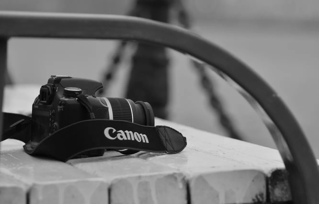 Wallpaper the camera, bench, Canon for mobile and desktop, section hi ...