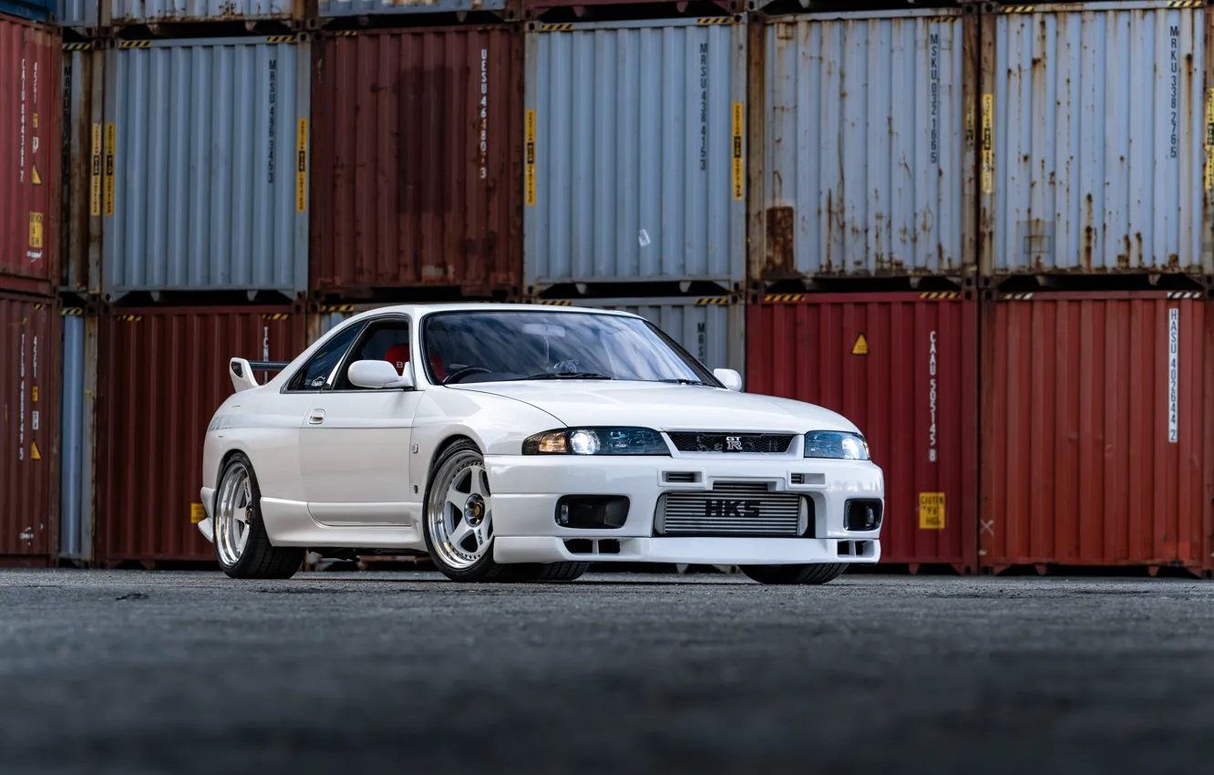 Wallpaper Nissan, white, skyline, Nissan Skyline, R33, containers ...