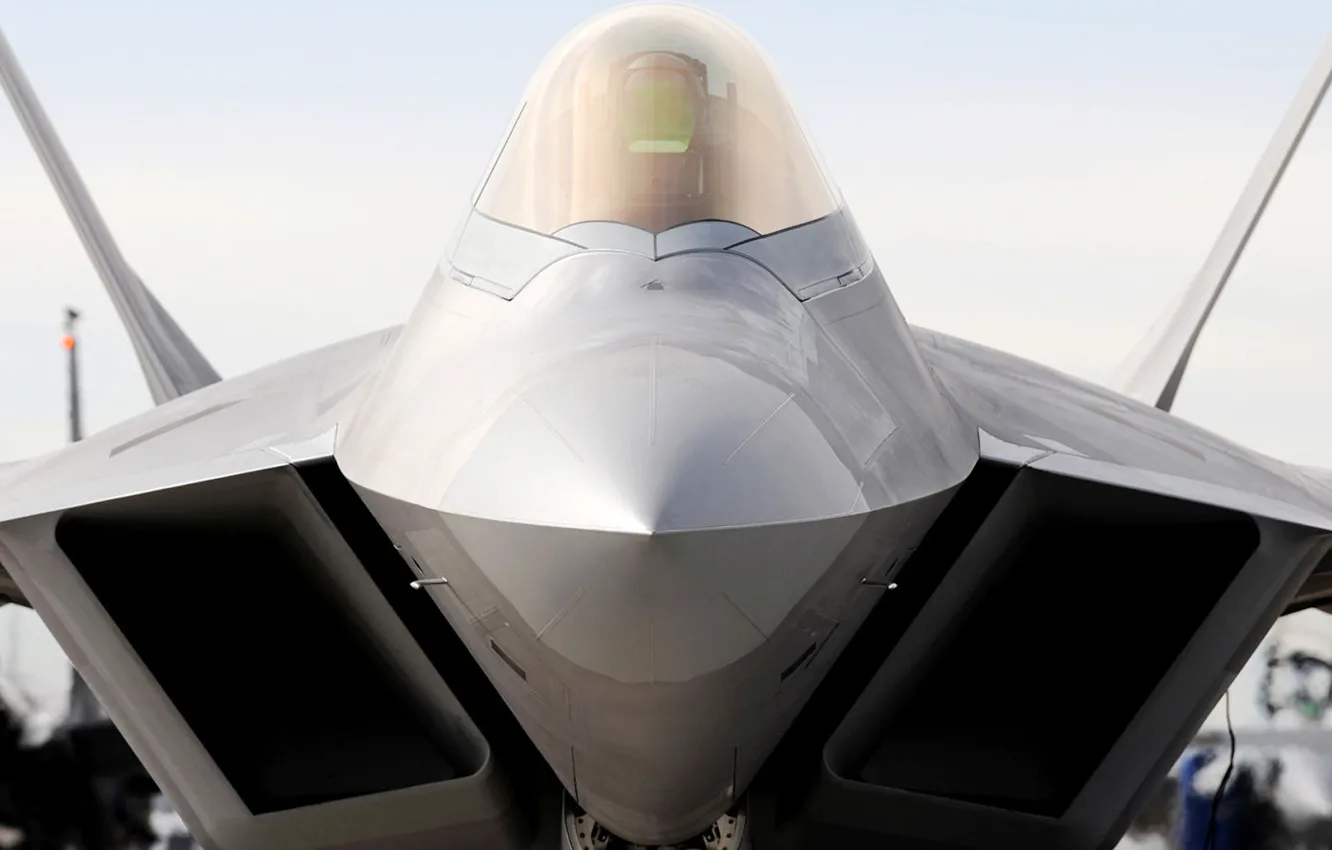 Wallpaper lantern, cabin, front view, F-22, Raptor, Lockheed/Boeing ...