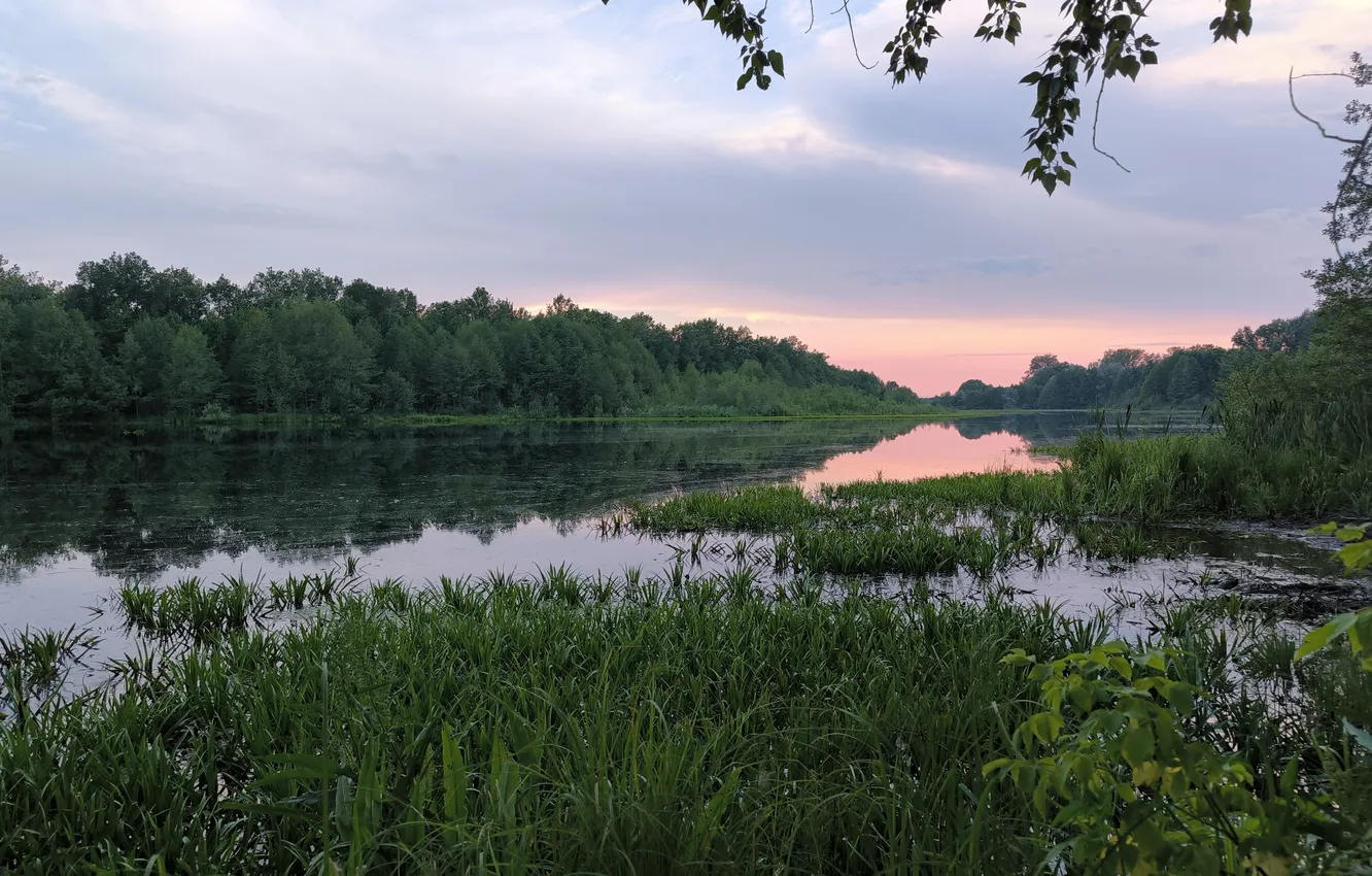 Wallpaper sunset, fishing, river, July, Nizhny Novgorod, backwoods ...