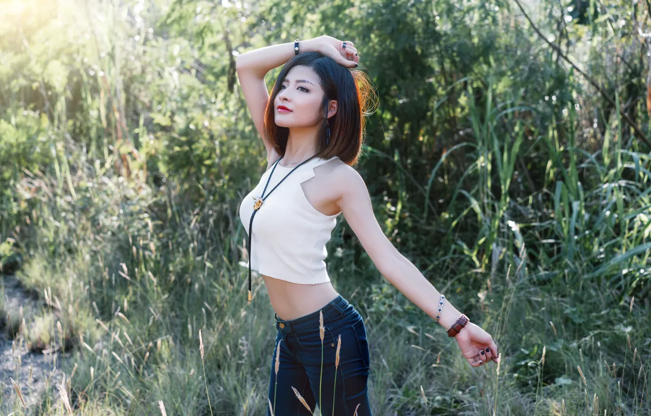 Wallpaper summer, face, pose, Asian for mobile and desktop, section ...