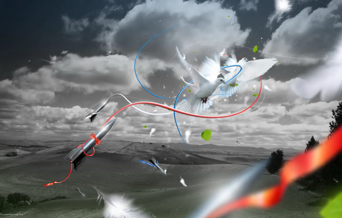 Wallpaper the sky, background, dove images for desktop, section стиль ...