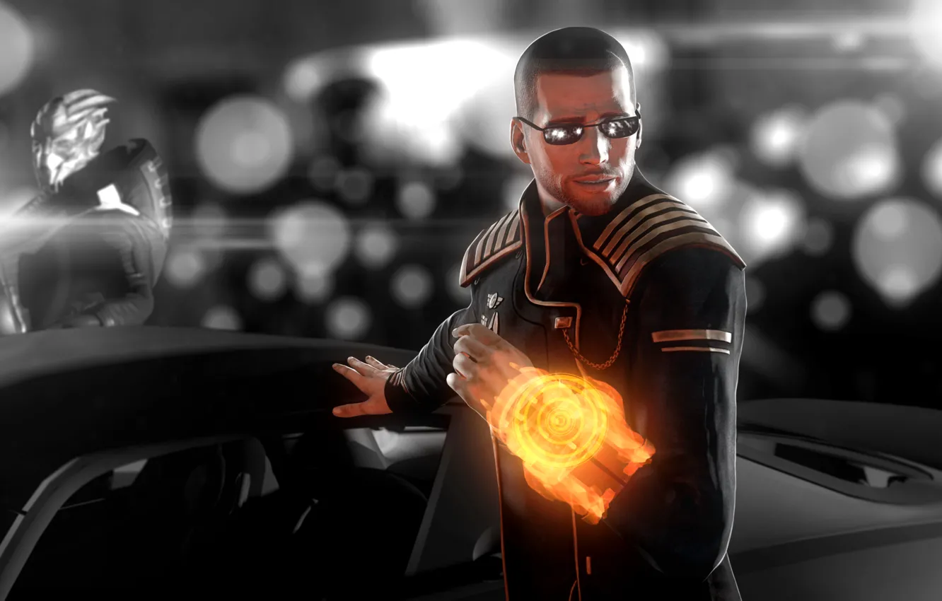 Wallpaper auto, glasses, shepard, Mass Effect, turian, The Omni-tool ...