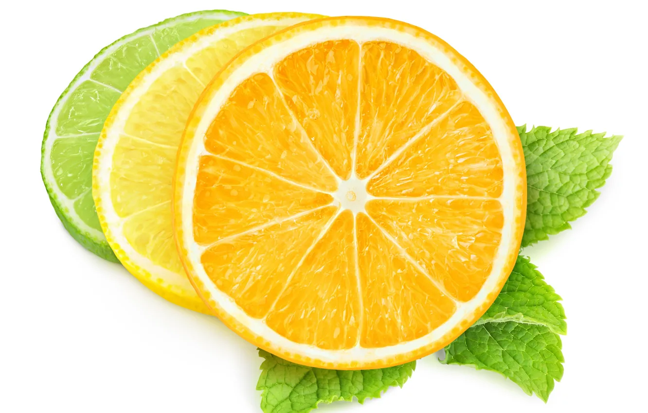 Wallpaper white background, citrus, slices images for desktop, section ...