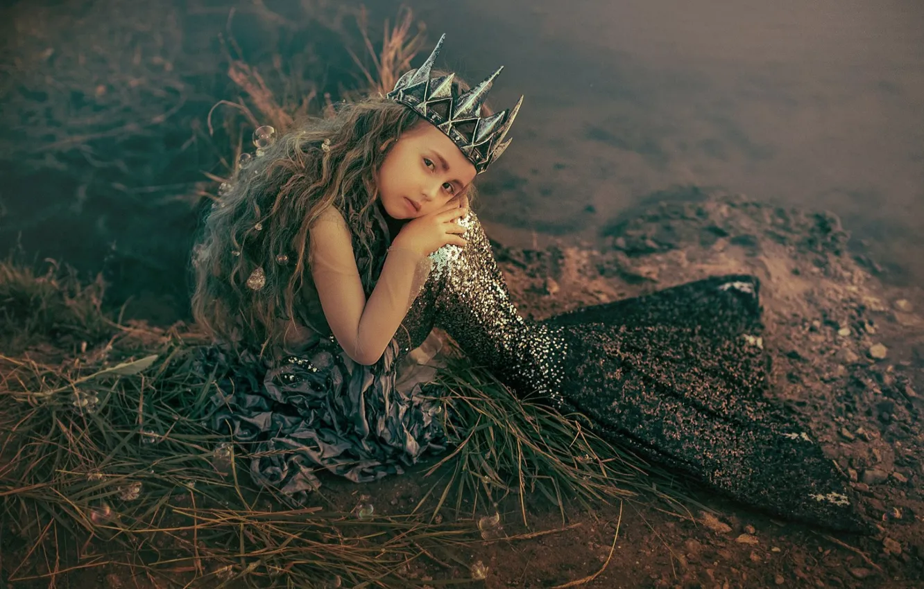 Wallpaper shore, model, mermaid, girl, image, Princess for mobile and ...