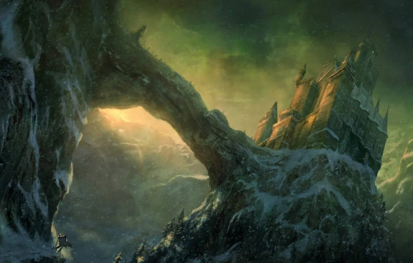 Wallpaper fantasy, snow, castle for mobile and desktop, section ...