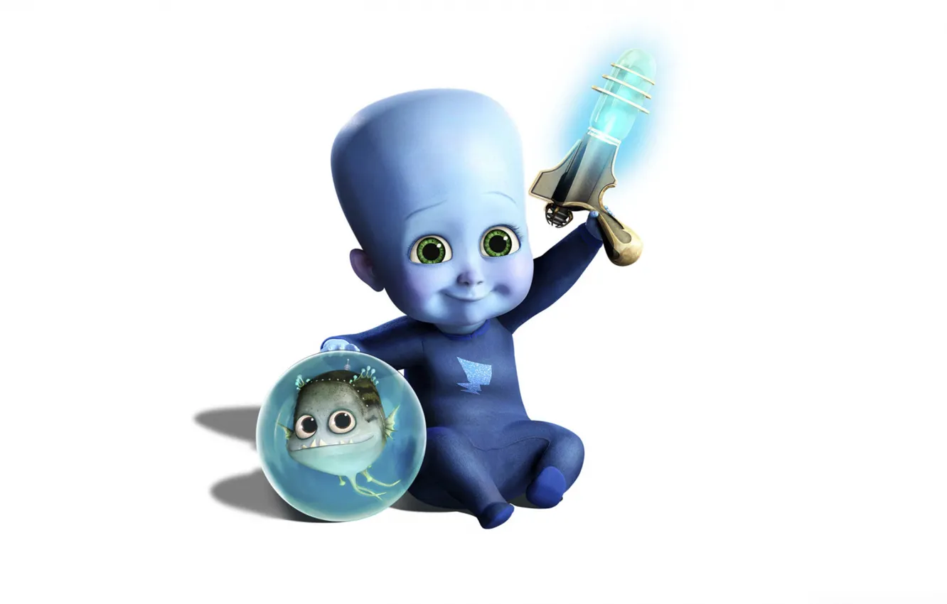 Wallpaper blue, fish, baby, Blaster, megamind, megamind for mobile and ...