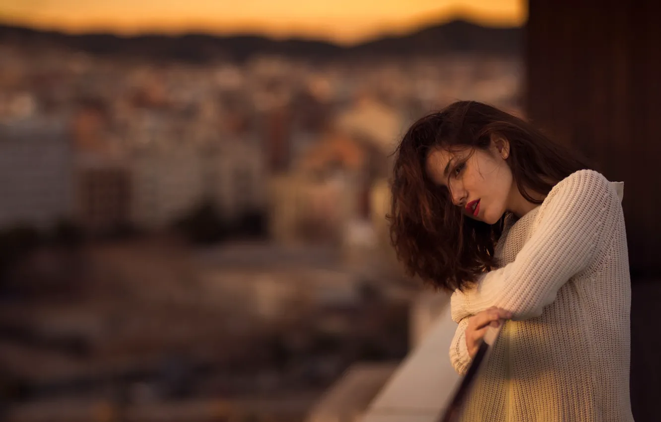 Wallpaper landscape, pose, model, portrait, makeup, hairstyle, brown ...