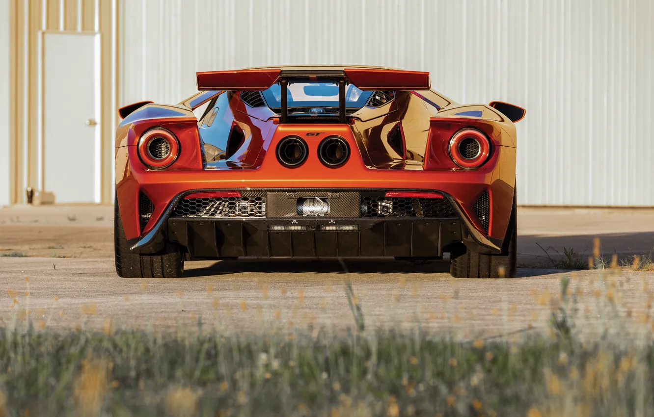 Wallpaper Ford, supercar, Ford GT, rear view, 2017, H063, Beryllium ...