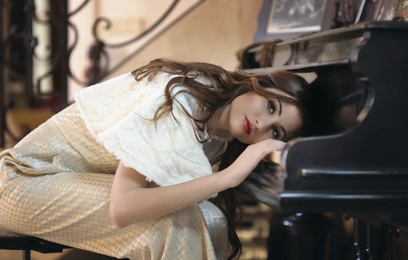 Wallpaper music, piano, Model, Laura Golden images for desktop, section ...