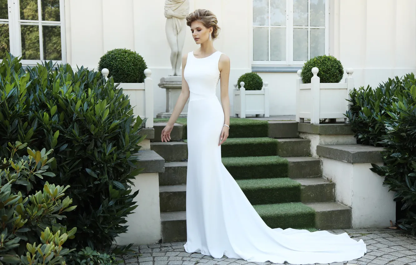 Wallpaper girl, dress, woman, beautiful, model, wedding, cute, bride ...