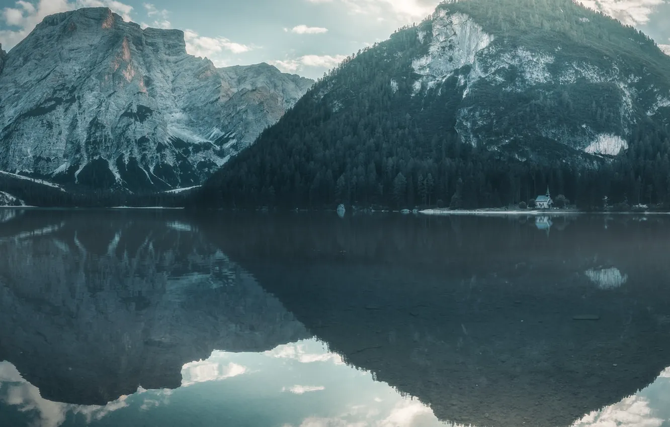 Wallpaper mountains, lake, reflection for mobile and desktop, section природа, resolution ...