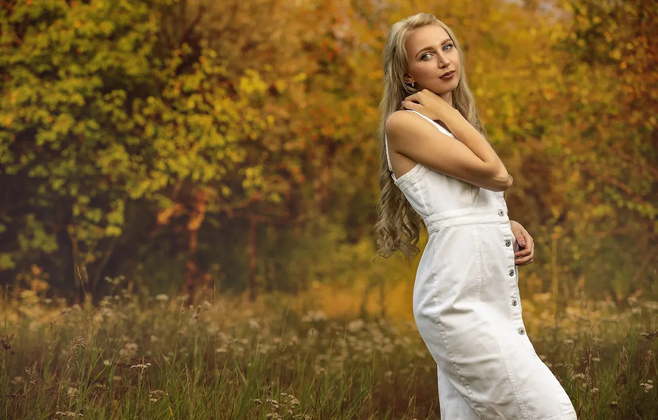 Wallpaper nature, pose, blonde, Christina, Alexander Zhuravlev for ...