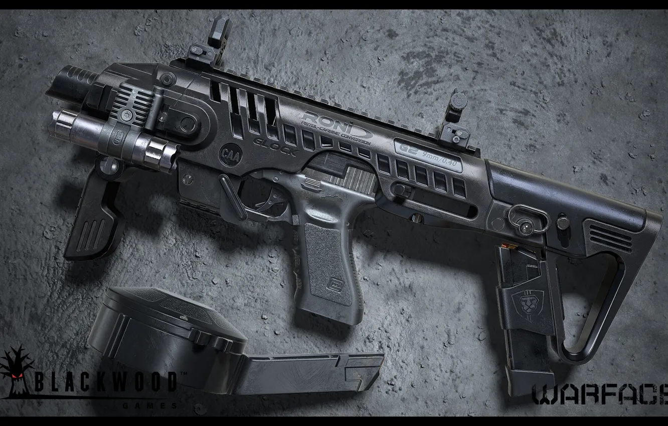 Wallpaper rendering, weapons, gun, weapon, render, custom, Glock, glock ...