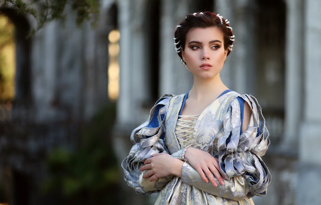 Wallpaper look, girl, style, makeup, dress, image, Princess, Albina ...