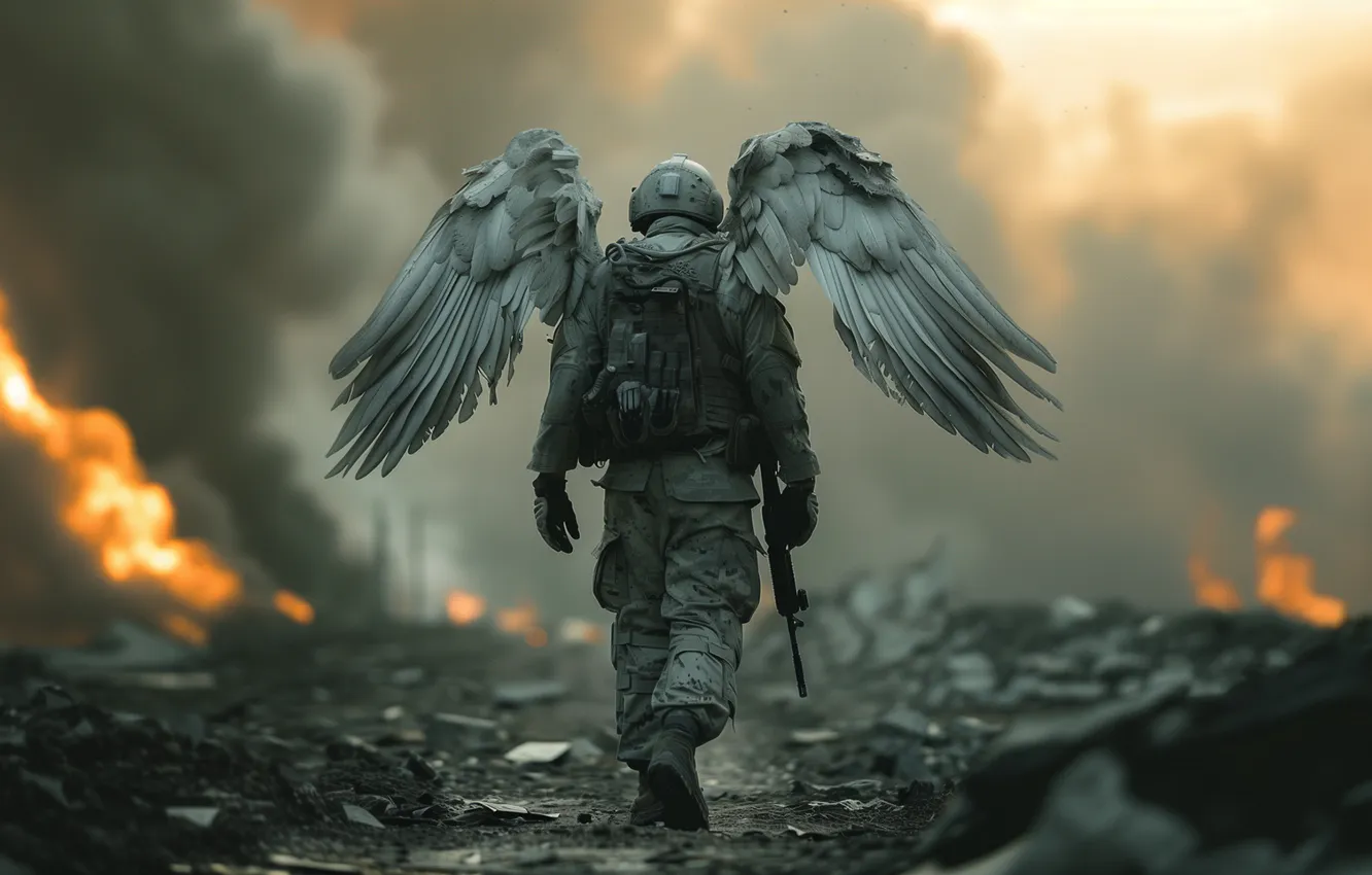 Wallpaper weapons, smoke, wings, soldiers for mobile and desktop ...