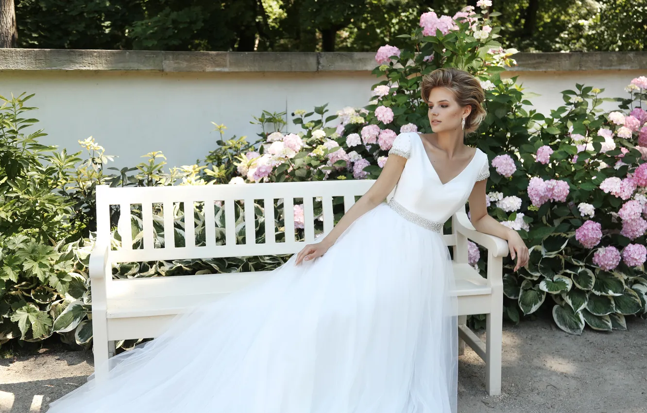 Wallpaper girl, dress, woman, beautiful, model, wedding, cute, bride ...