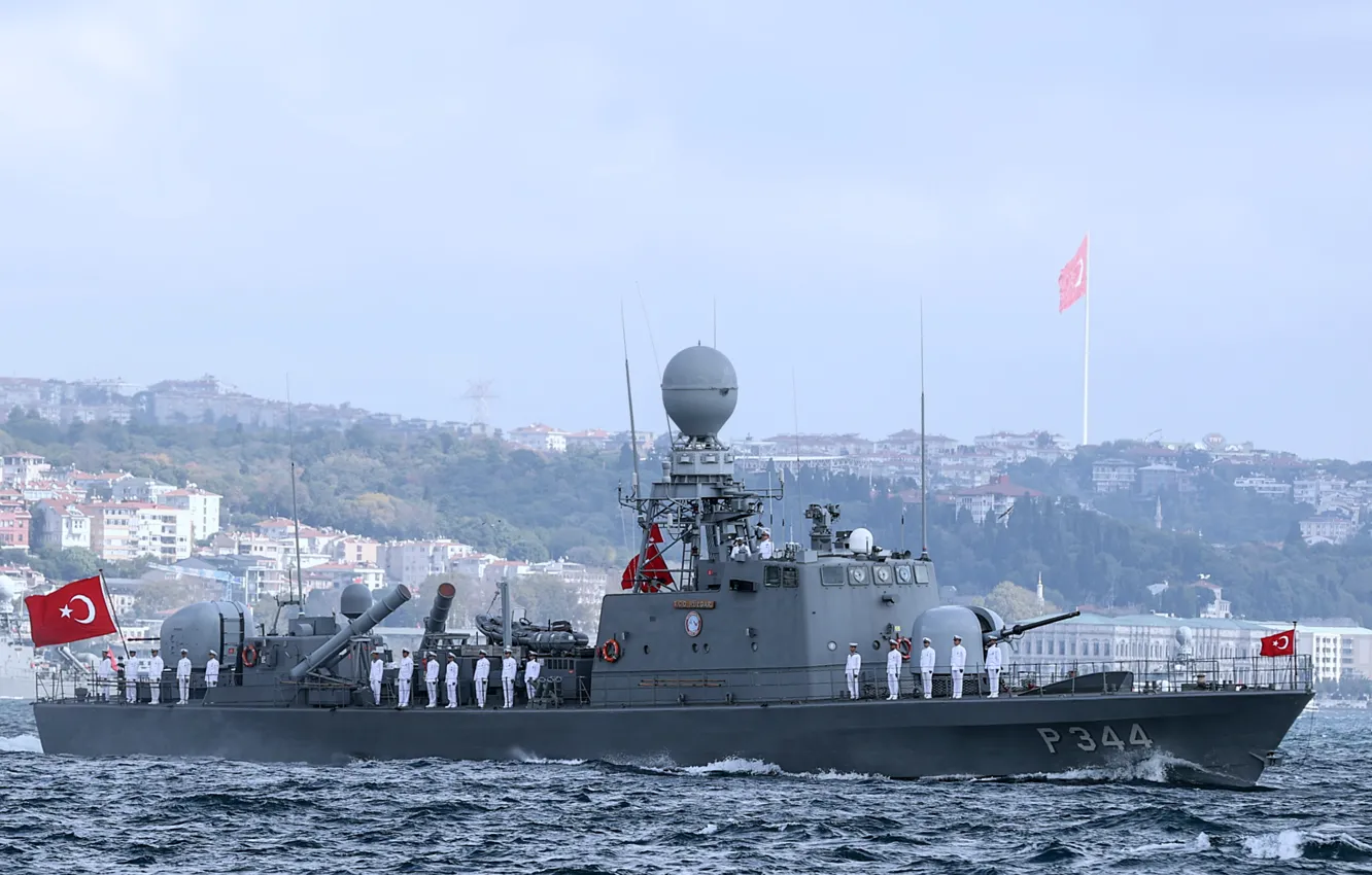 Wallpaper Turkish Navy, missile boat, TCG Ruzgar images for desktop ...