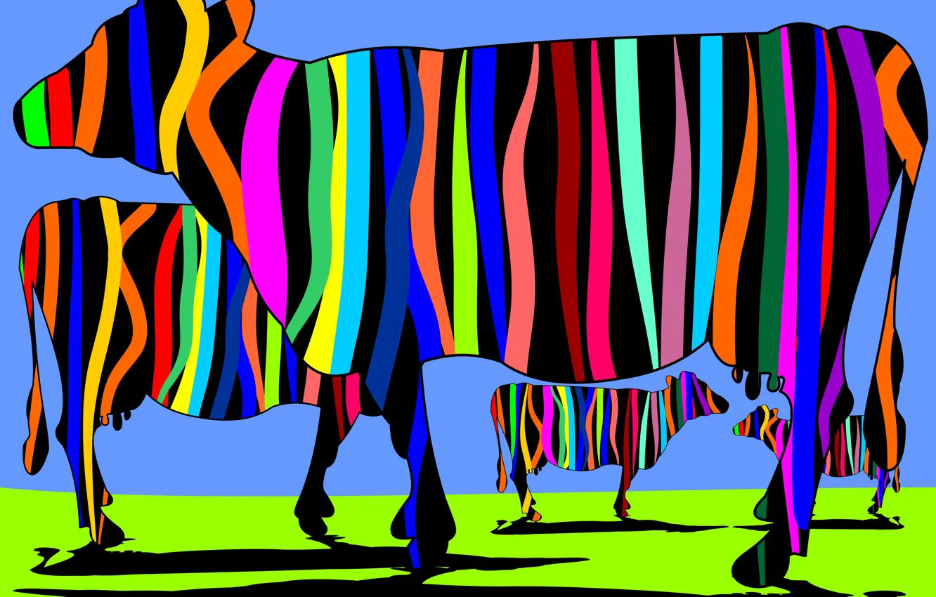 Wallpaper background, color, cows for mobile and desktop, section ...