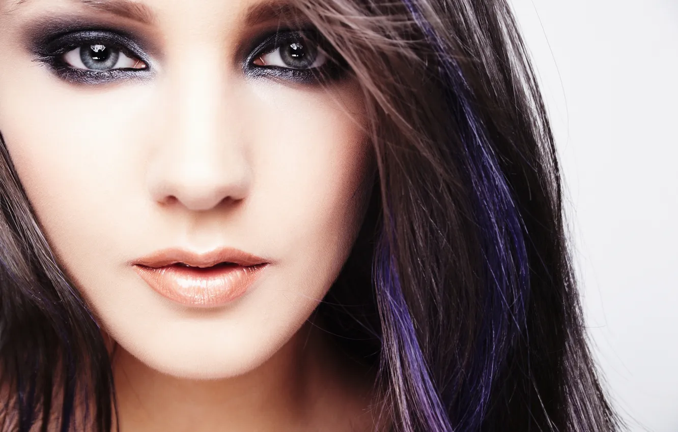 Wallpaper look, girl, background, model, hair, makeup for mobile and ...