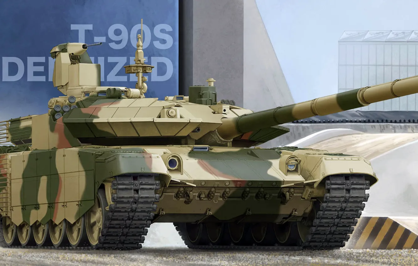 Wallpaper figure, art, main battle tank, Tagil, T-90MS, Uralvagonzavod ...