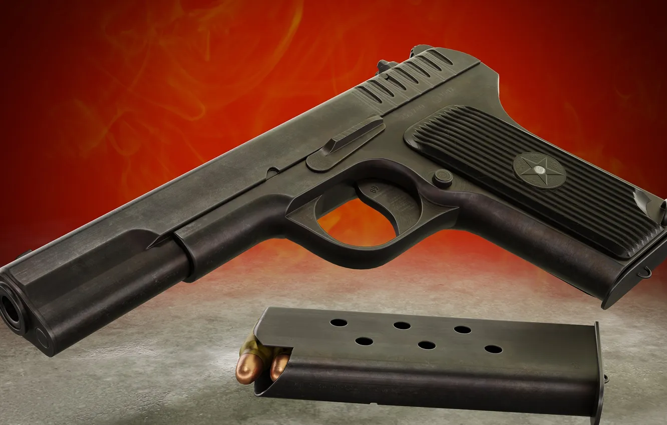 Wallpaper USSR, self-loading pistol, Tula Tokarev, Fedor Vasilyevich Tokarev for mobile and ...