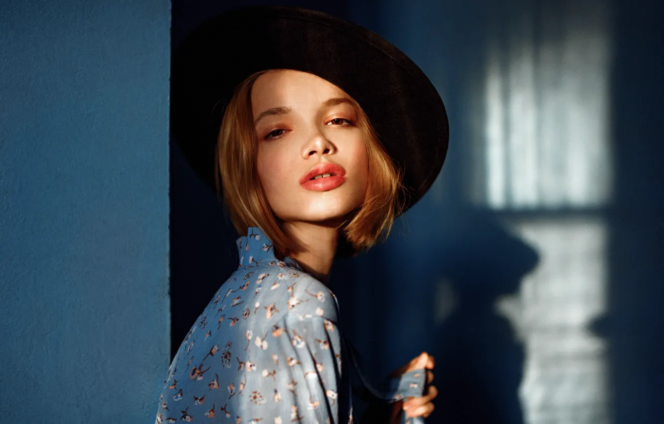 Wallpaper look, girl, close-up, face, lips, George Chernyadev, Georgy ...