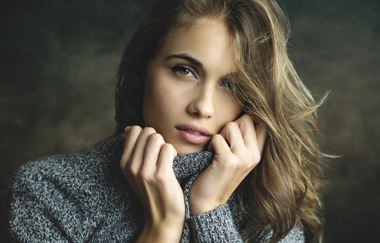 Wallpaper look, girl, face, hair, portrait, Simona, Nicholas David ...