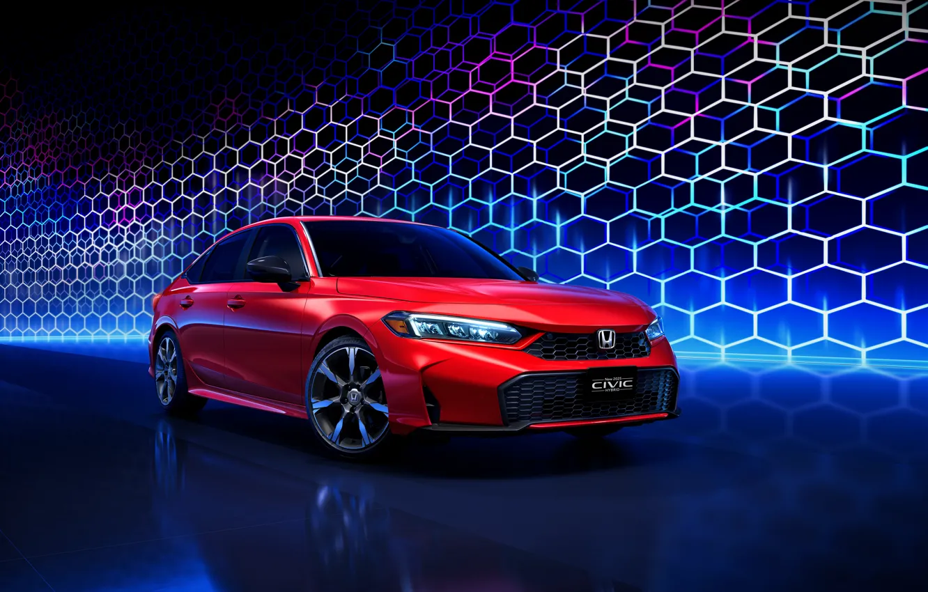 Wallpaper red, Honda, Civic, Honda Civic Sport Touring Hybrid Sedan for mobile and desktop ...