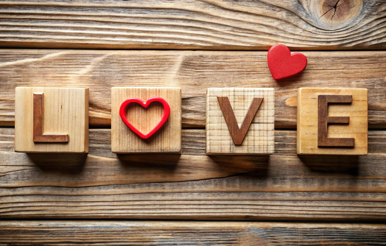 Wallpaper love, cubes, Board, heart, hearts, the word, Valentine's Day ...