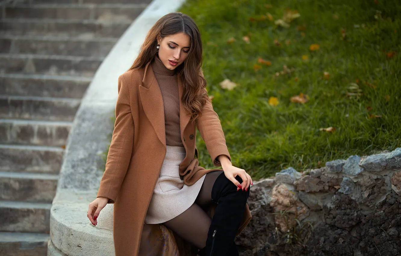 Wallpaper look, girl, model, long hair, Dmitry Sn, Dmitry Shulgin, Dmitry Shulgin, Anastasia ...