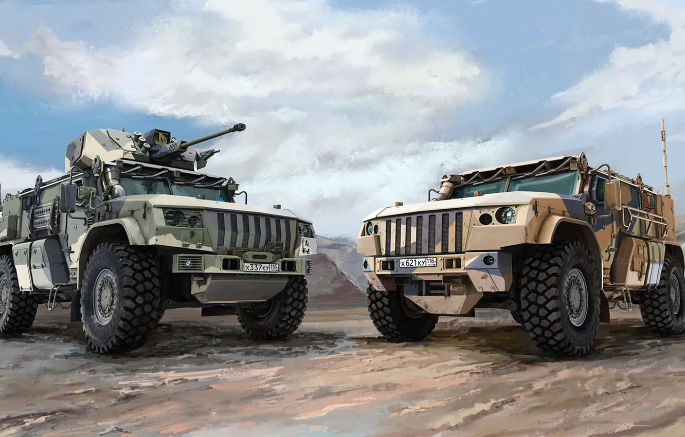 Wallpaper Russia, KAMAZ, armored car, the armed forces of Russia ...