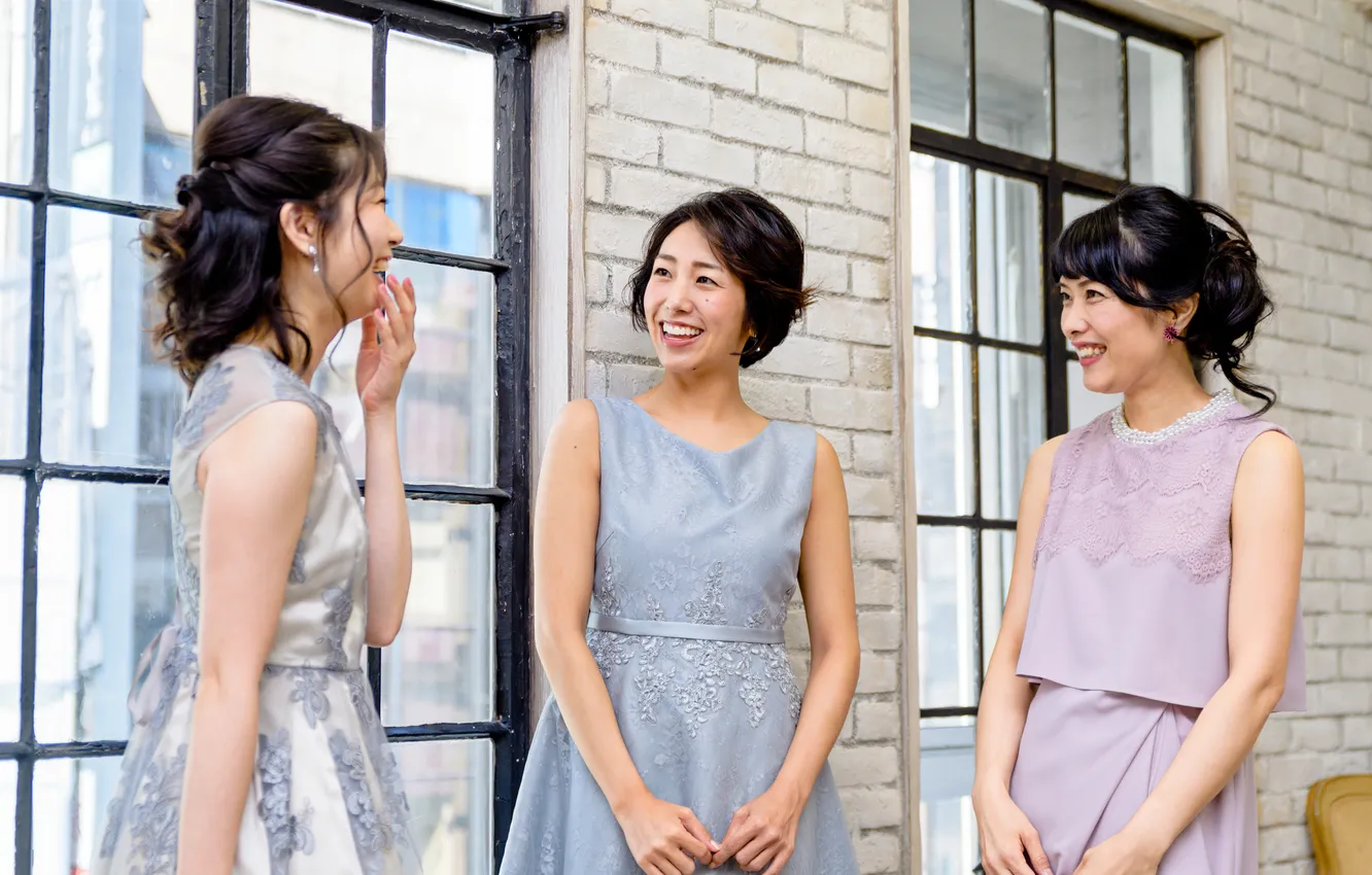 Wallpaper dress, woman, Lady, three women for mobile and desktop ...