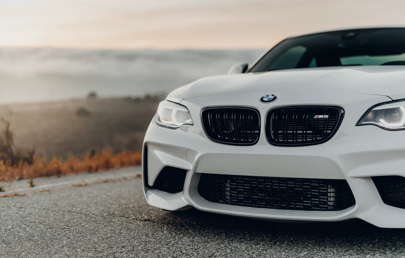 Wallpaper white, before, grille, F87, BMW M2 for mobile and desktop ...