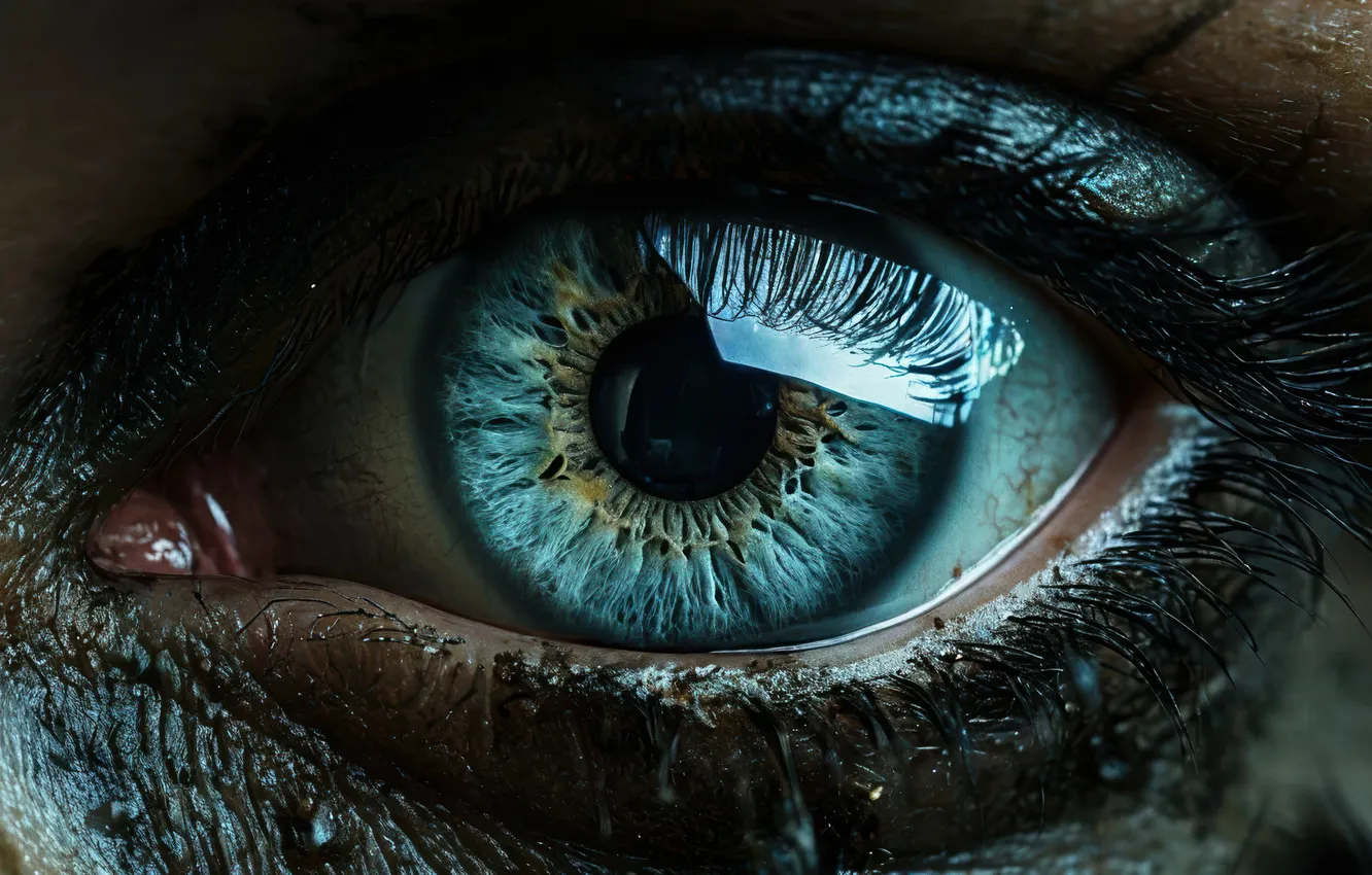 Wallpaper eyes, macro, eye, AI Art, AI ART, neural network for mobile ...