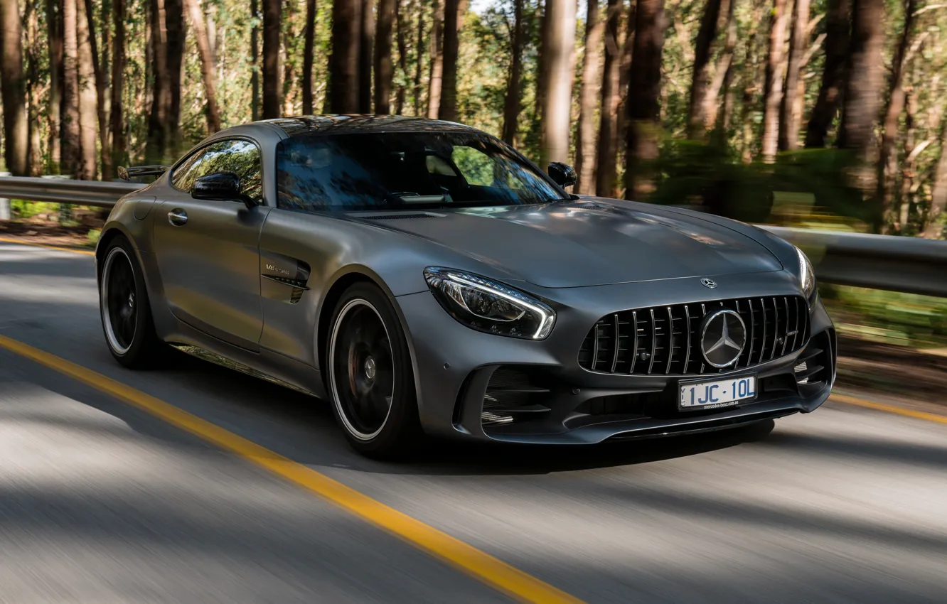 Wallpaper Mercedes-Benz, speed, supercar, AMG, 2018, GT R for mobile ...