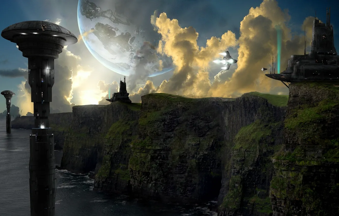 Wallpaper landscape, future, photoshop, photoart for mobile and desktop ...